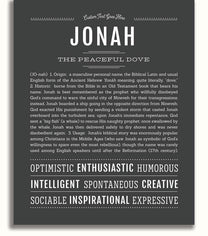Jonah | Name Art Print – Name Stories