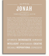 Jonah Personalized Name Meaning Art Prints – Name Stories