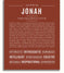 Jonah | Name Art Print - Personalized Custom Gifts – Name Stories