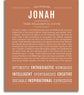 Jonah Personalized Name Meaning Art Prints – Name Stories