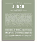 Jonah | Name Art Print – Name Stories