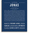 Jonas | Name Art Print – Name Stories
