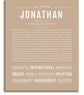 Jonathan Personalized Name Meaning Art Prints – Name Stories