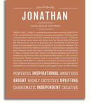 Jonathan Personalized Name Meaning Art Prints – Name Stories