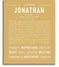 Jonathan Personalized Name Meaning Art Prints – Name Stories