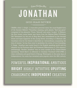 Jonathan | Name Art Print – Name Stories