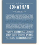 Jonathan Personalized Name Meaning Art Prints – Name Stories