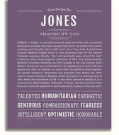 Jones | Name Art Print – Name Stories