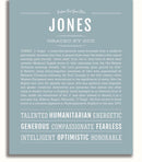 Jones | Name Art Print – Name Stories