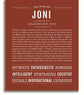 Joni | Name Art Print – Name Stories