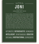 Joni | Name Art Print - Personalized Custom Gifts – Name Stories
