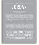 Jordan Personalized Name Meaning Art Prints – Name Stories