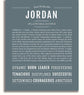 Jordan Personalized Name Meaning Art Prints – Name Stories
