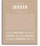 Jordan (female) | Name Art Print – Name Stories
