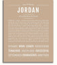 Jordan Personalized Name Meaning Art Prints – Name Stories