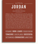 Jordan (female) | Name Art Print – Name Stories