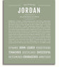Jordan Personalized Name Meaning Art Prints – Name Stories
