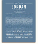Jordan (female) | Name Art Print – Name Stories