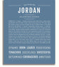 Jordan Personalized Name Meaning Art Prints – Name Stories