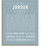 Jordan Personalized Name Meaning Art Prints – Name Stories