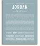 Jordan Personalized Name Meaning Art Prints – Name Stories