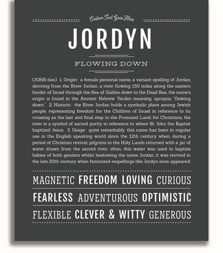 Jordyn | Name Art Print – Name Stories