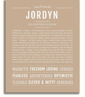 Jordyn | Name Art Print – Name Stories