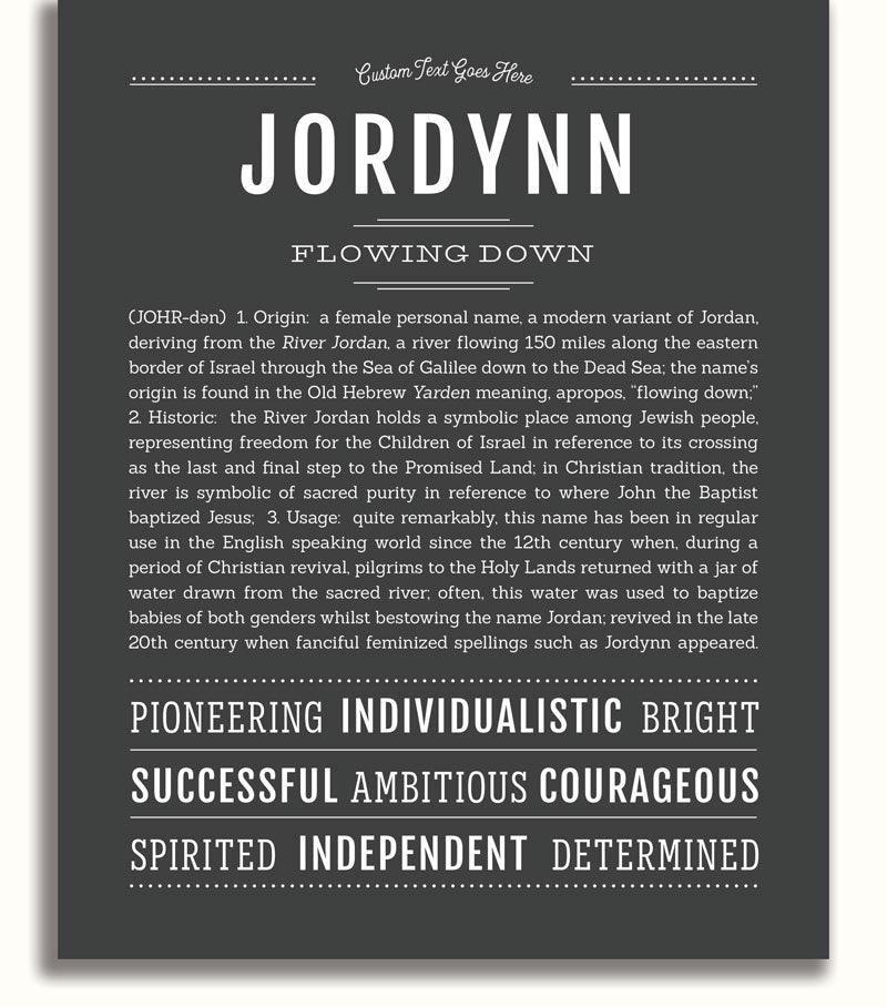 Jordynn | Name Art Print – Name Stories