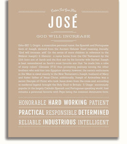 Jose | Name Art Print – Name Stories