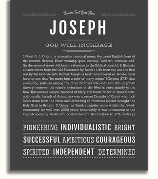 Joseph | Name Art Print – Name Stories