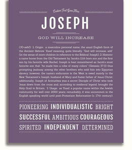 Joseph | Name Art Print – Name Stories
