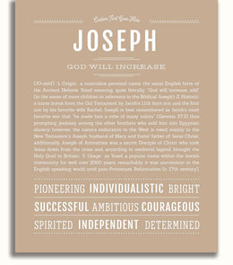 Joseph | Name Art Print – Name Stories
