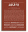 Joseph Personalized Name Meaning Art Prints – Name Stories