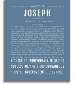 Joseph | Name Art Print – Name Stories