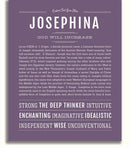 Josephina Personalized Name Meaning Art Prints – Name Stories