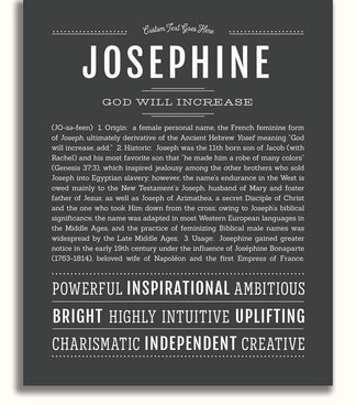 Josephine | Name Art Print – Name Stories
