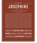 Josephine | Name Art Print – Name Stories
