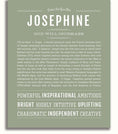 Josephine | Name Art Print – Name Stories