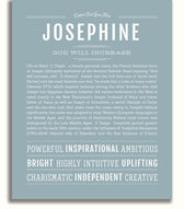 Josephine Personalized Name Meaning Art Prints – Name Stories