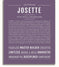Josette | Name Art Print – Name Stories