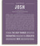 Josh | Name Art Print – Name Stories