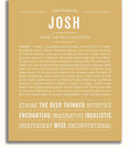 Josh | Name Art Print – Name Stories