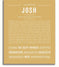 Josh | Name Art Print – Name Stories