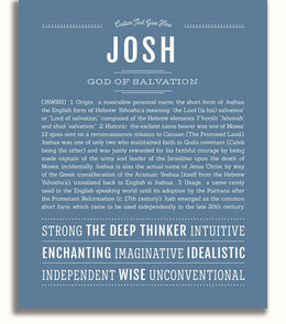 Josh | Name Art Print – Name Stories