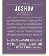 Joshua | Name Art Print – Name Stories