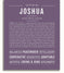 Joshua | Name Art Print – Name Stories