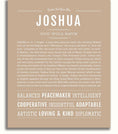 Joshua Personalized Name Meaning Art Prints – Name Stories