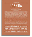 Joshua | Name Art Print – Name Stories