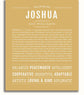 Joshua Personalized Name Meaning Art Prints – Name Stories