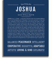 Joshua | Name Art Print – Name Stories